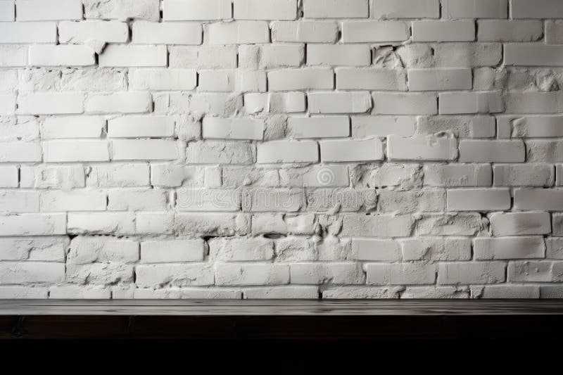 White Brick Wall Studio Background. Generative AI Stock Illustration ...