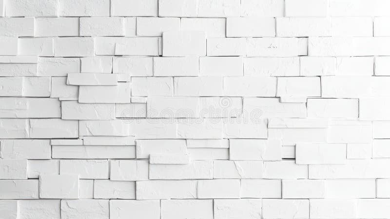 White Brick Wall Texture with Irregular Shapes Stock Illustration ...