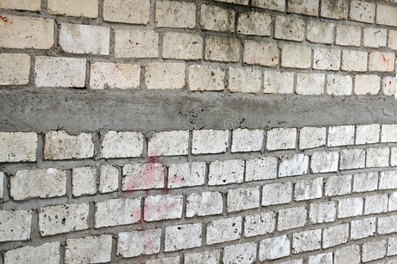 White Brick Wall Texture with Mortar Detail Stock Image - Image of ...