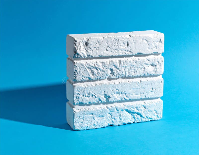 White Bricks on Blue Background Stock Illustration - Illustration of ...