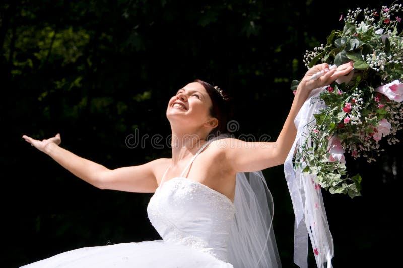 White Bride stock image. Image of outdoor, portrait, pose - 8493129