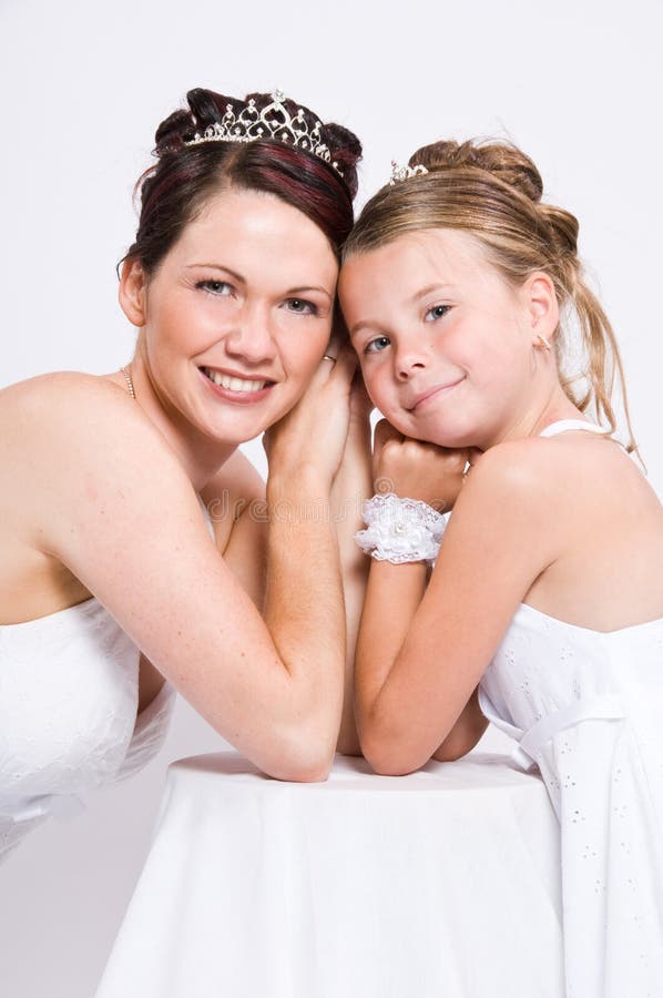 White Bride stock image. Image of dress, young, pose, mother - 8891783