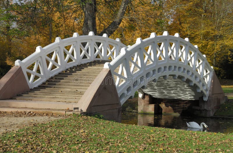 White Bridge stock photo. Image of colorful, trees, park - 1544986
