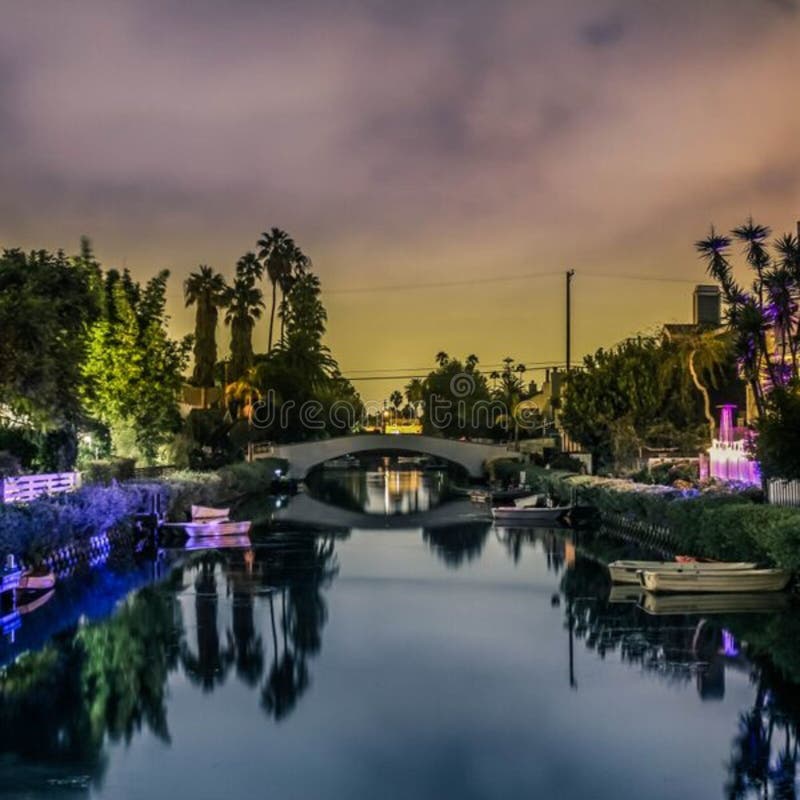 White Bridge Above River Under Grey Sky During Sunset Stock Image ...