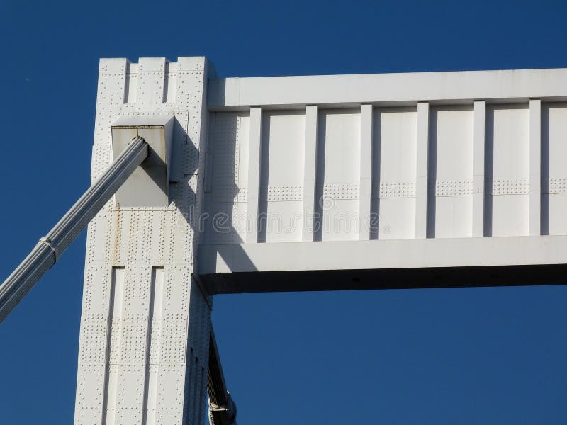 White Bridge Frame and Structure Stock Photo - Image of bridge, blue ...