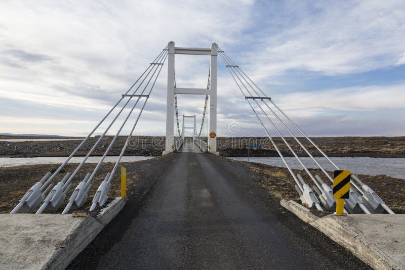 White Bridge in Iceland stock image. Image of construction - 98216579