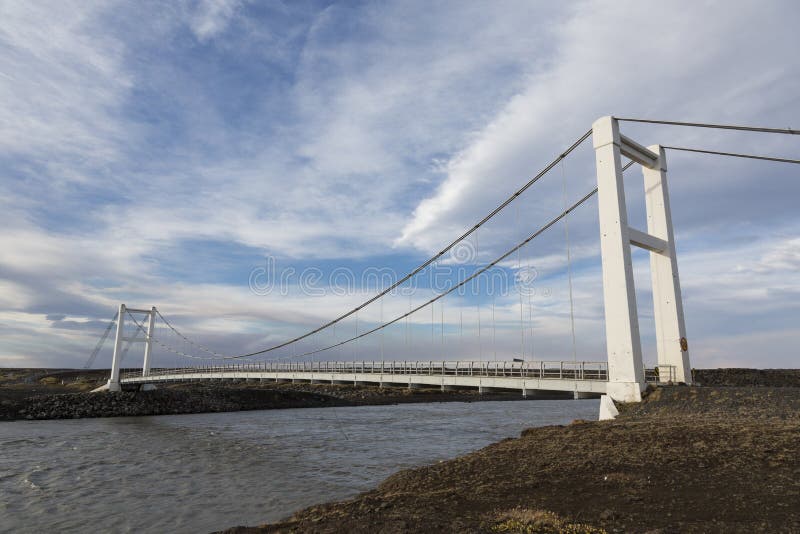 White Bridge in Iceland stock photo. Image of river, architecture ...