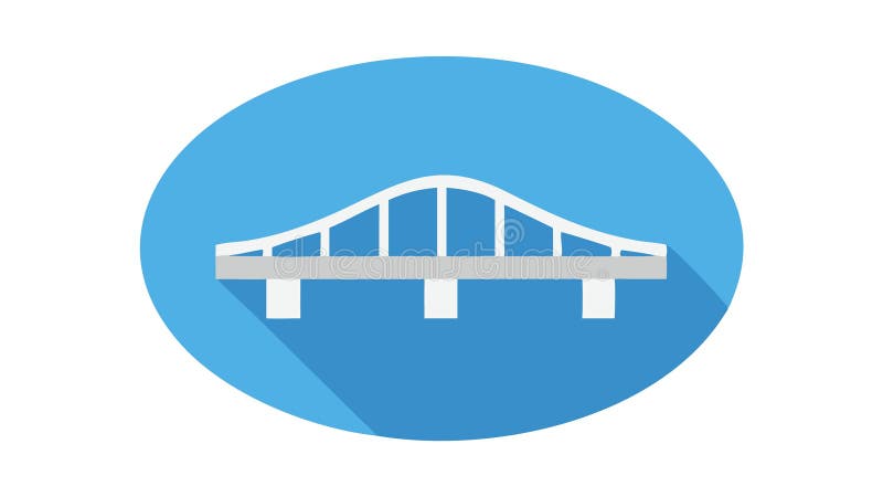 White Bridge Icon, Infrastructure and Connecting Structures Symbol ...