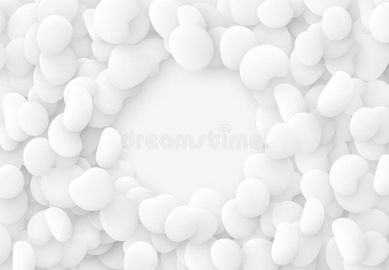 White Bright Background. Design Elements of the Liquid Rounded Plastic ...