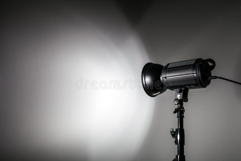 White and Bright Shape Created with Studio Light Flashes Stock Image ...