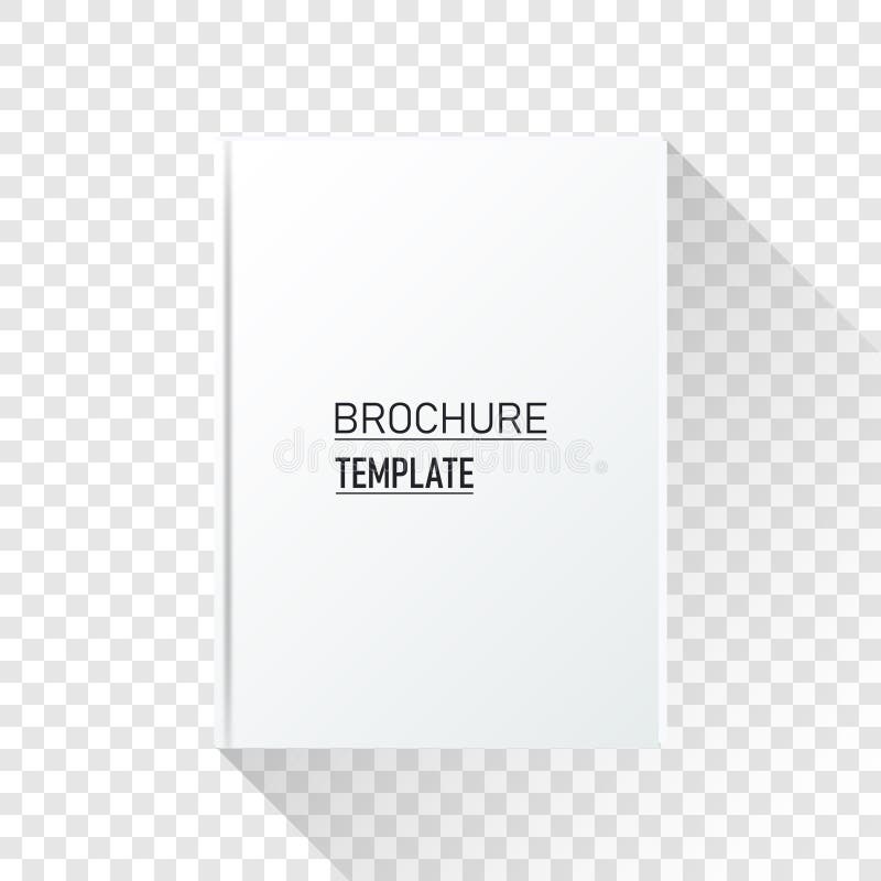White Brochure Template with Place for Header and Shadow on Transparent ...