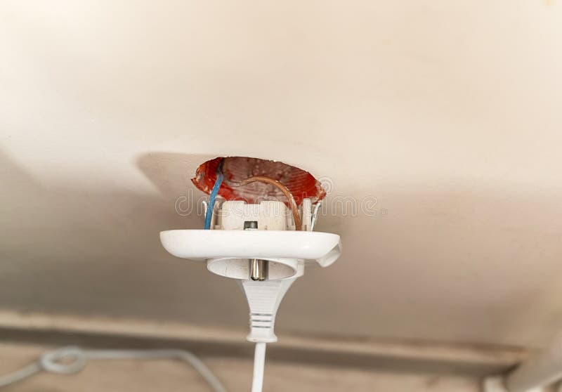 Violation of Electrical Safety Rules, Damaged Socket in the Wall Stock ...