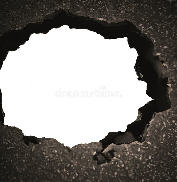 White Broken Hole in the Armor Stock Illustration - Illustration of ...