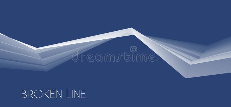 White Broken Line on Blue Background. Graphic Pattern with Translucent ...