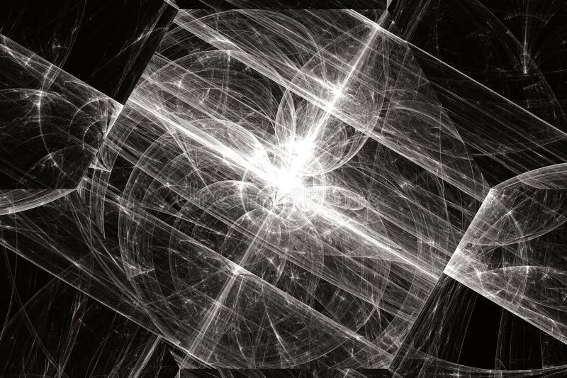 White Broken Pattern of Crooked Waves and Rays on a Black Background ...