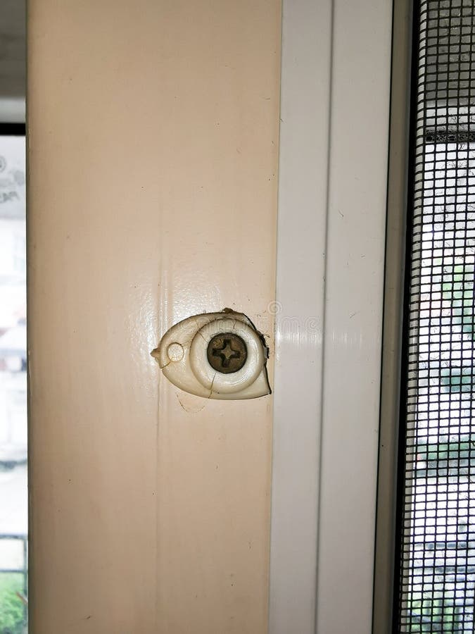 White Broken Plastic Swivel Pin for Locking Metal Windows with Insect ...
