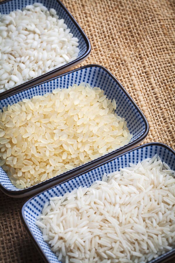 White,brow and Basmati Rice Stock Photo - Image of brown, jute: 62926576