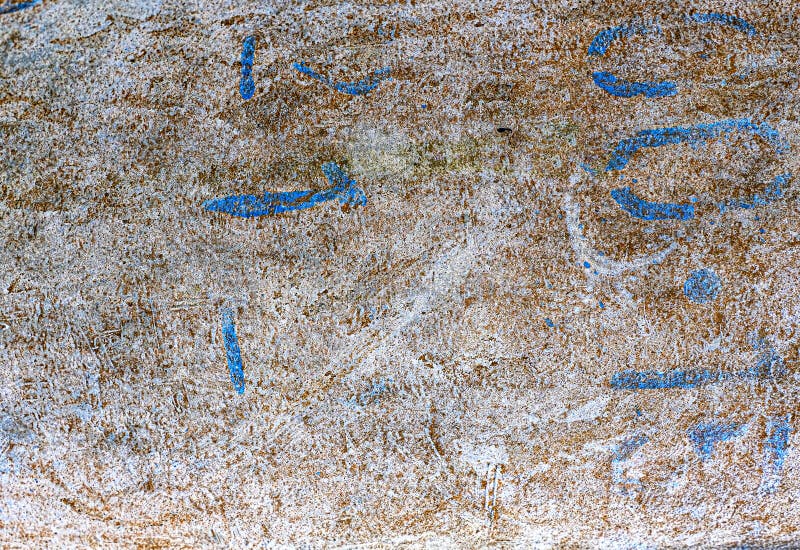 Concrete Wall Texture with Blue Marks Texture Stock Image - Image of ...