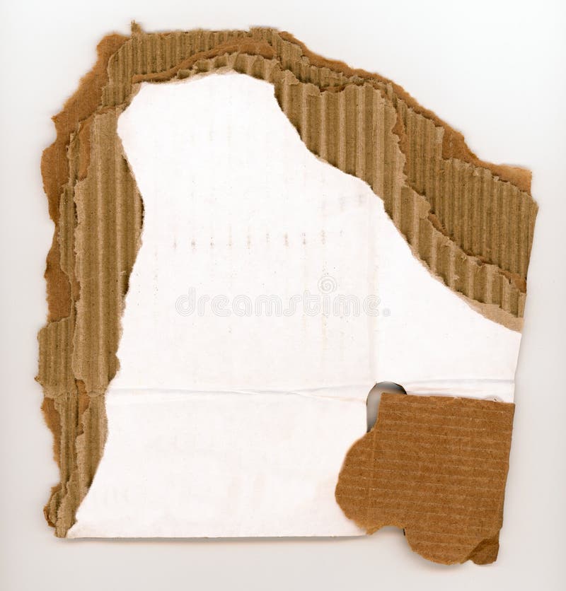 White and Brown Layered Corrugated Cardboard Texture Background Stock ...