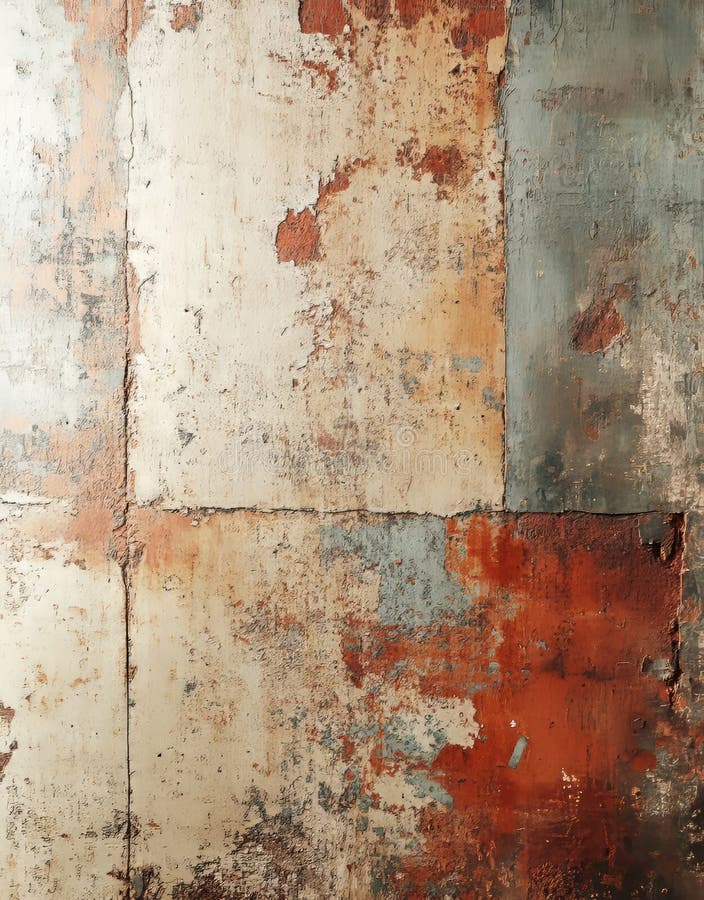 White and Brown Paint Combine To Form a Unique Abstract Wall Pattern ...