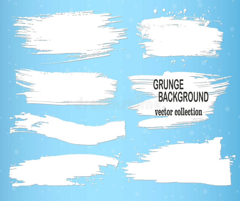 White Brush Strokes on a Blue Background, Ink Brush Strokes, Brushes ...