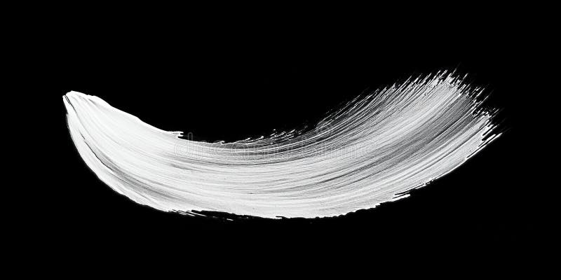 A White Brushstroke on a Black Background, Showcasing Artistic ...