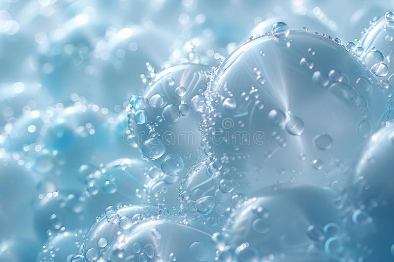 White Bubble Wrap Background with a Soft Blue Gradient, a Seamless ...