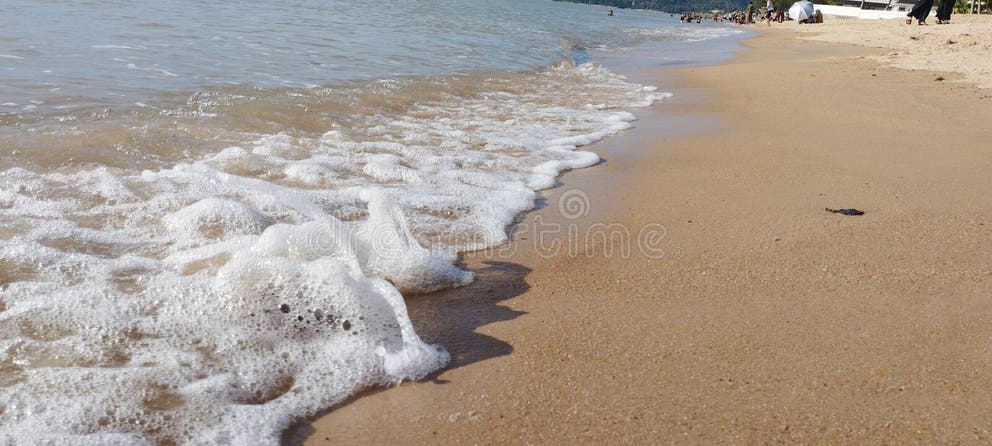 White bubbly wave stock image. Image of mudflat, sand - 261649489