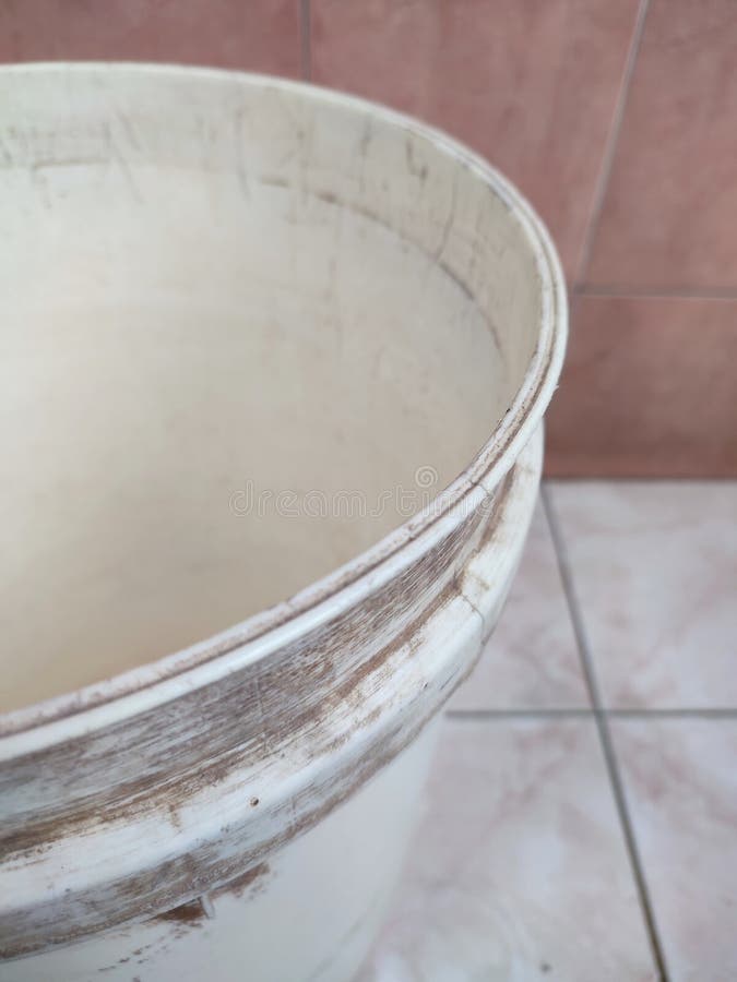 A White Bucket Used To Place or Paint Container Stock Photo - Image of ...