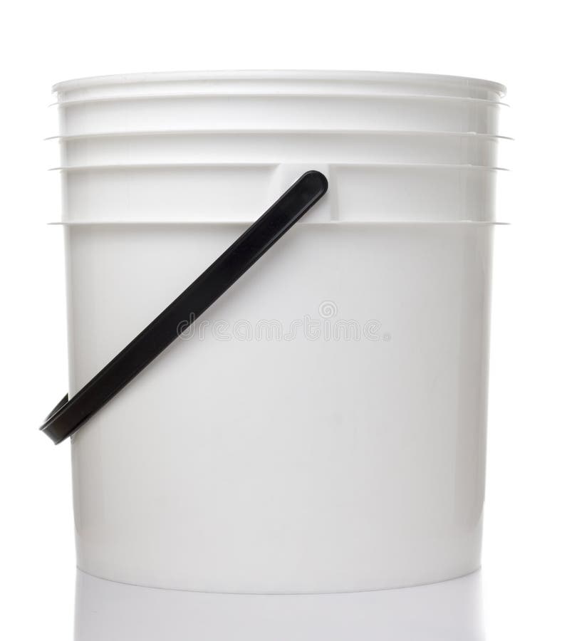 White Plastic Bucket stock image. Image of clean, popcorn - 48743931