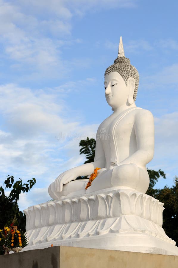 White Buddha stock photo. Image of buddhism, monument - 24425394