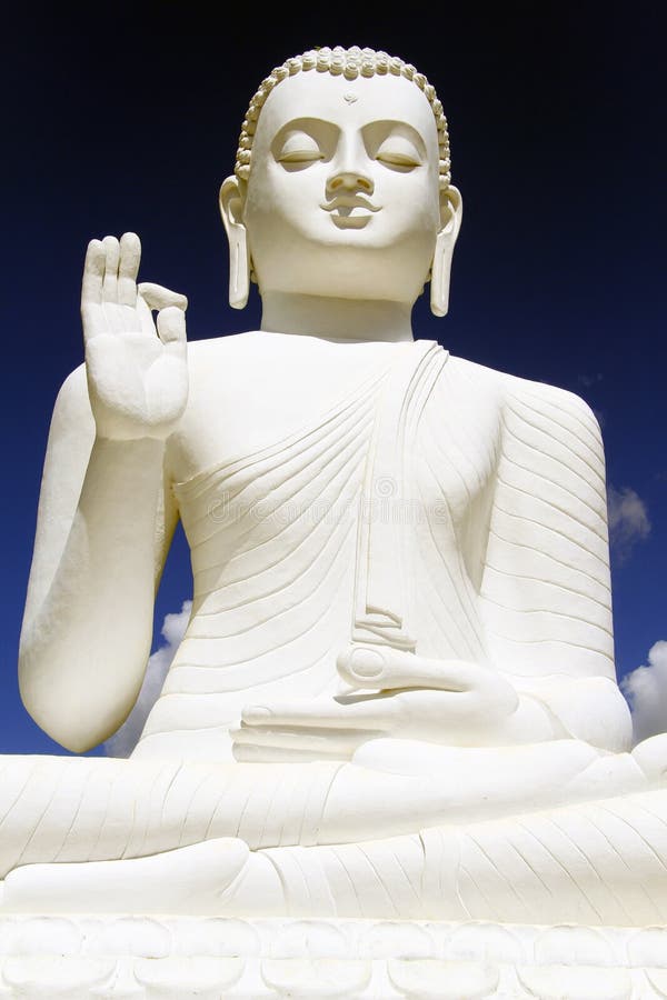 White Buddha in Polonnaruwa Stock Image - Image of ancient, protection ...