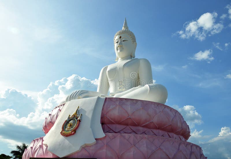 White Buddha stock image. Image of buddhism, buddhist - 46714353