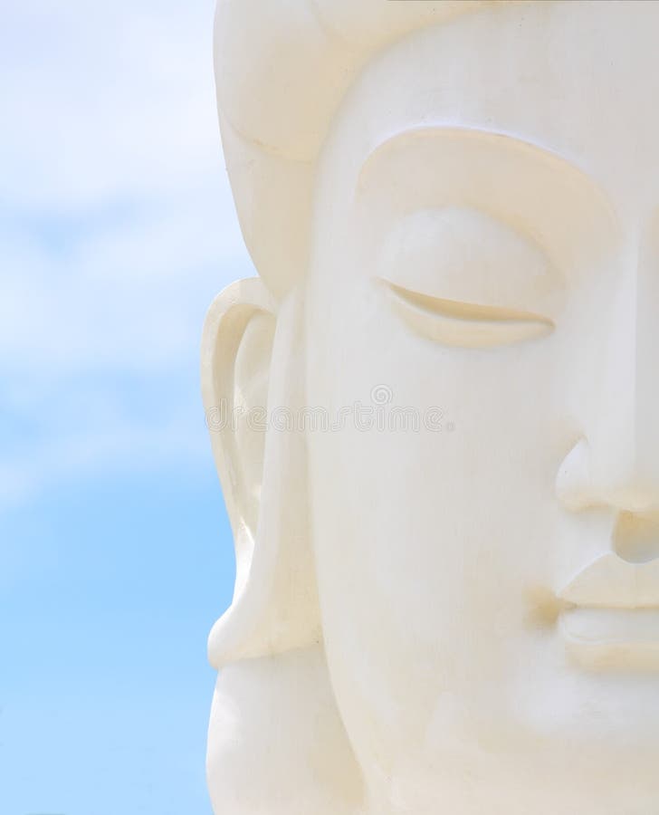 White buddha face stock photo. Image of human, asian - 25173998
