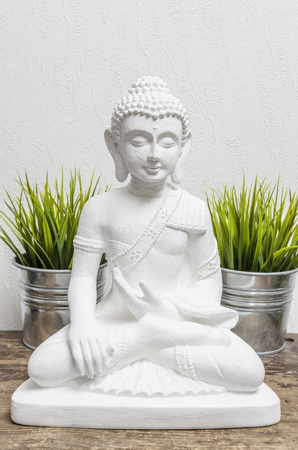 White buddha sculpture stock image. Image of sculpture - 47146477