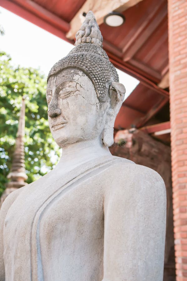 The White Buddha is Standing and Beautiful Stock Photo - Image of ...
