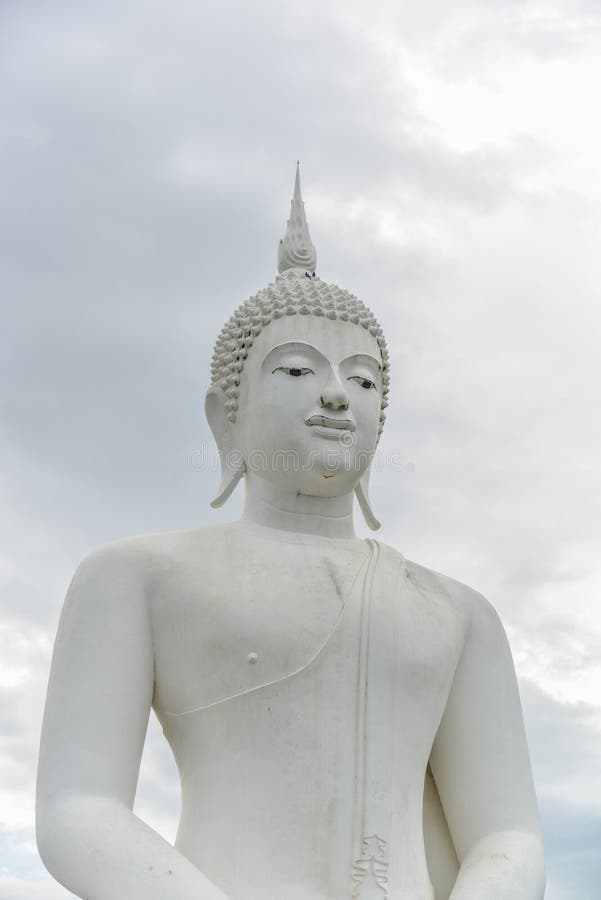 White Buddha statue stock image. Image of bangkok, meditation - 76443961