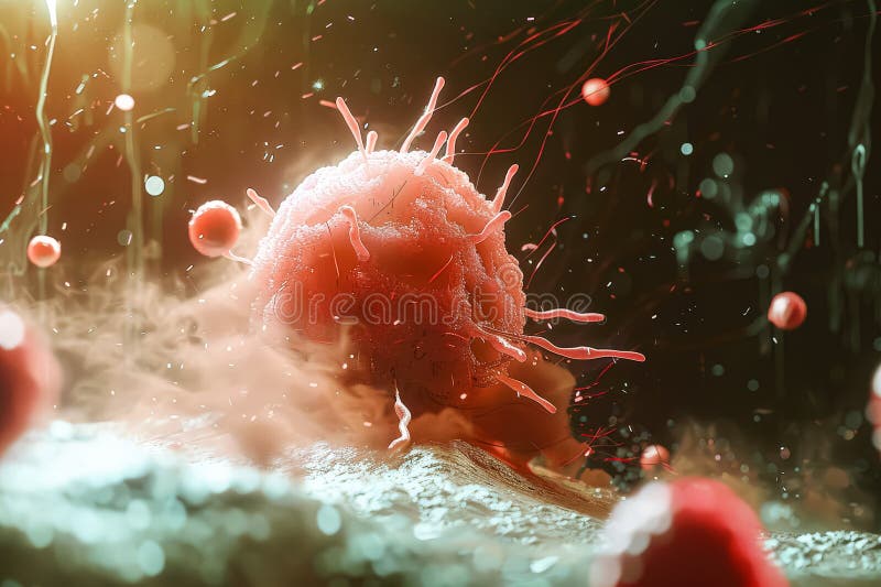 White Bug is on a Red Surface. Stock Image - Image of macro, science ...