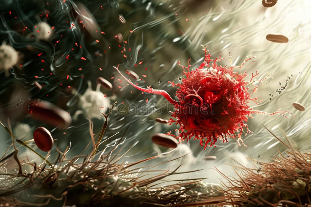 White Bug is on a Red Surface. Stock Image - Image of closeup, research ...