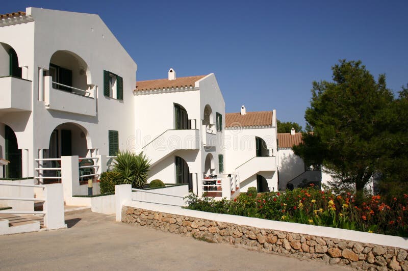 White building stock photo. Image of buildings, rails, terraces - 77692