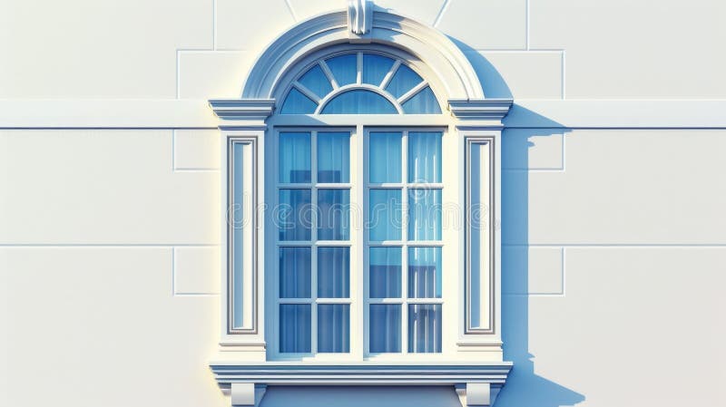 White Building with a Clock on the Window, Suitable for Architectural ...