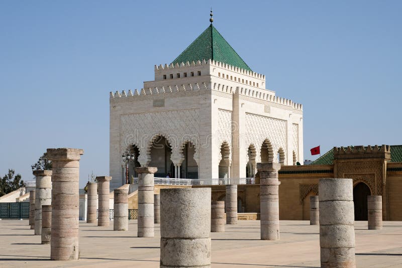 Mohamed V Mausoleum in Rabat, Morocco Stock Image - Image of cult ...