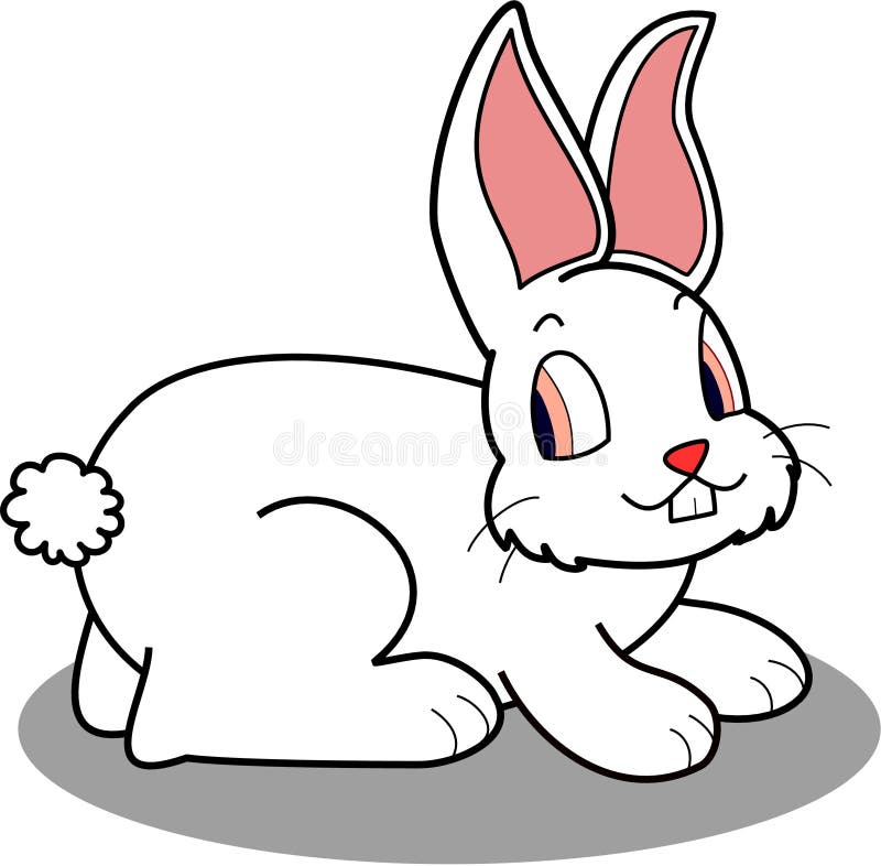 White bunny stock illustration. Illustration of rabbit - 49214365