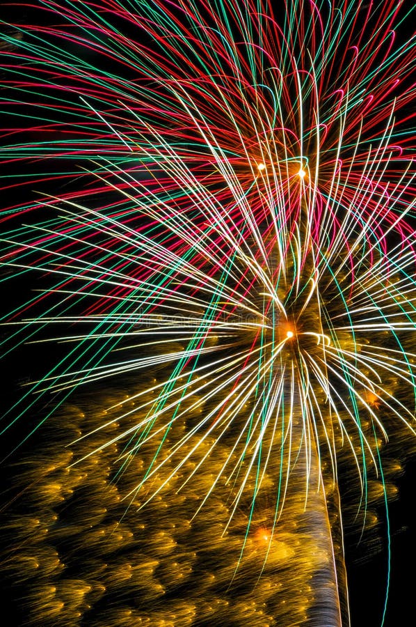 Three Fireworks during the Celebrations Stock Photo - Image of event ...