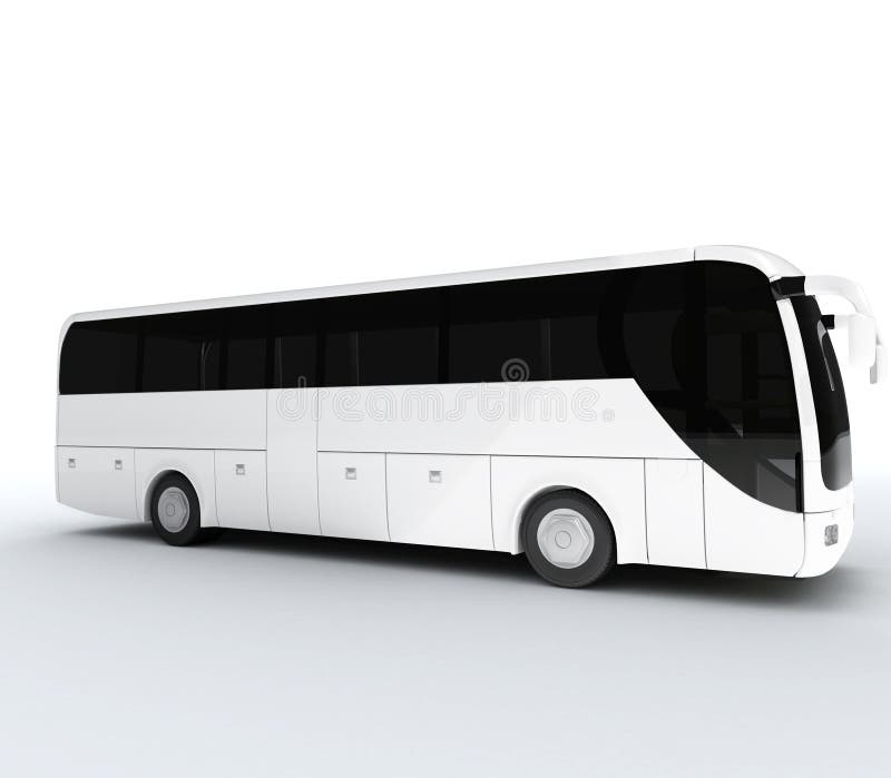 White bus stock illustration. Illustration of passenger - 7166670