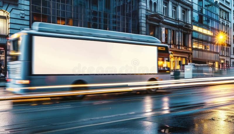 A White Bus with a Large White Sign on the Side of it by AI Generated ...