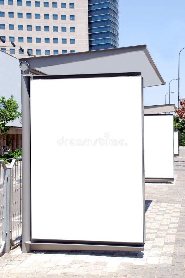 Bus stop blank billboard stock photo. Image of transportation - 57518720
