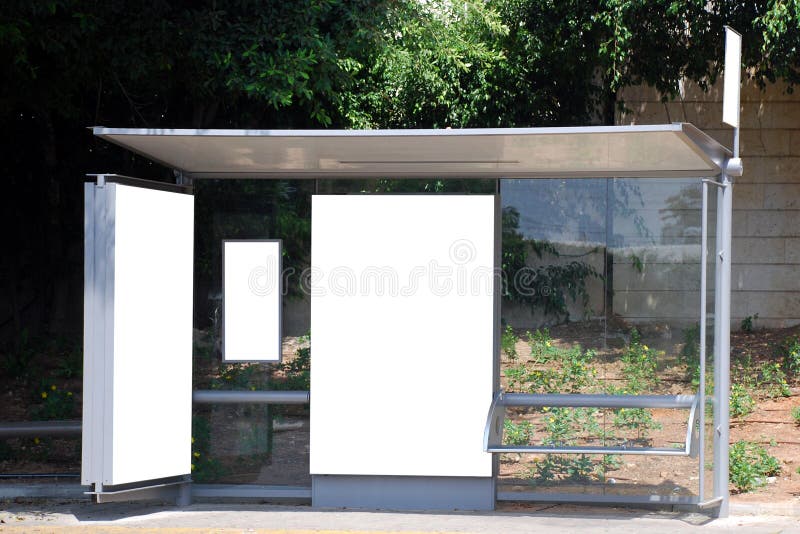 White Bus stop Sign stock image. Image of signpost, display - 16704755