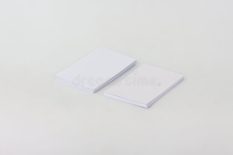 White Business Card on a White Background. Stock Photo - Image of space ...