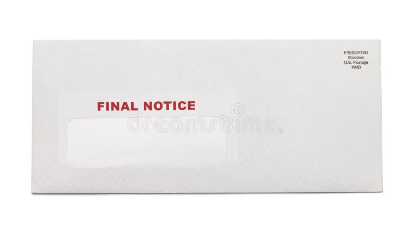 Final notice stock photo. Image of bank, stamp, late - 13988856